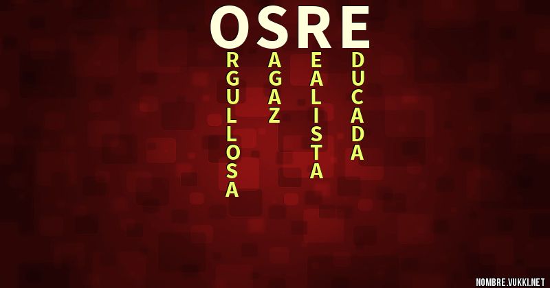 Qué significa osre