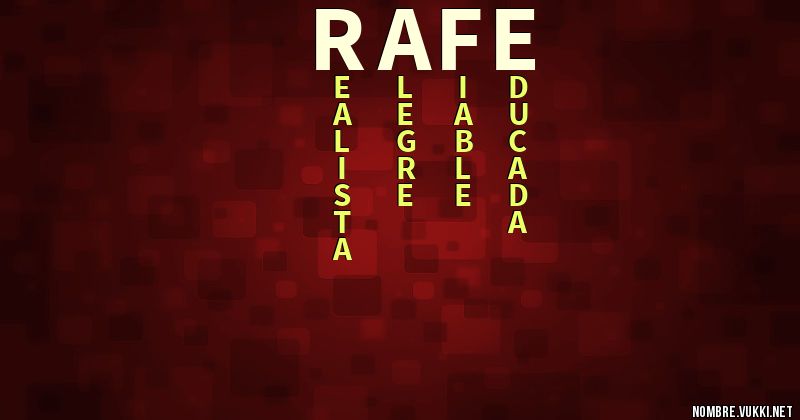 Qué significa rafe