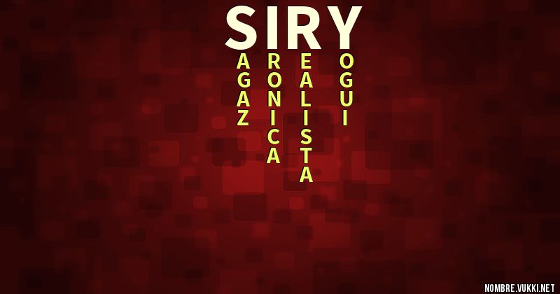 Qué significa siry