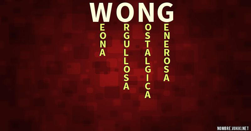 Qué significa wong