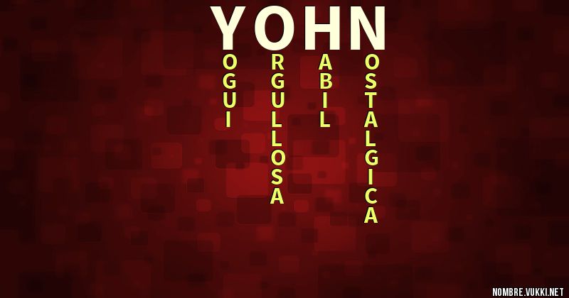 Qué significa yohn