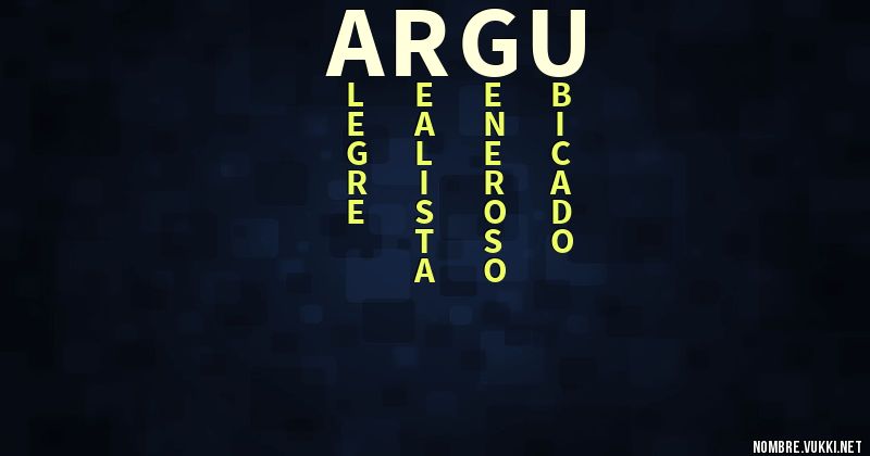Qué significa argu
