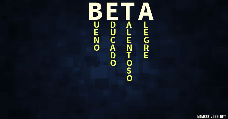 Qué significa beta