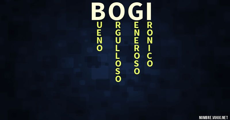 Qué significa bogi