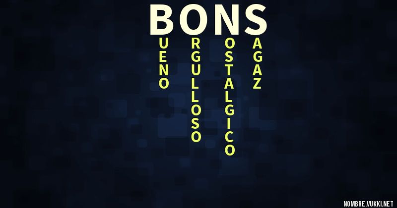 Qué significa bons