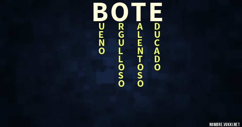 Qué significa bote