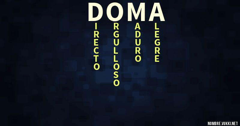 Qué significa doma