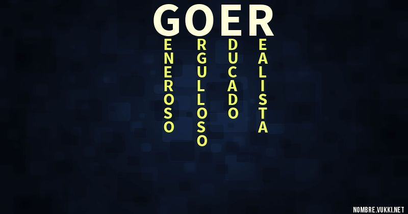 Qué significa goer