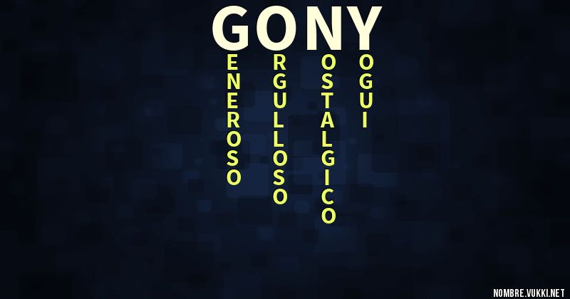Qué significa gony