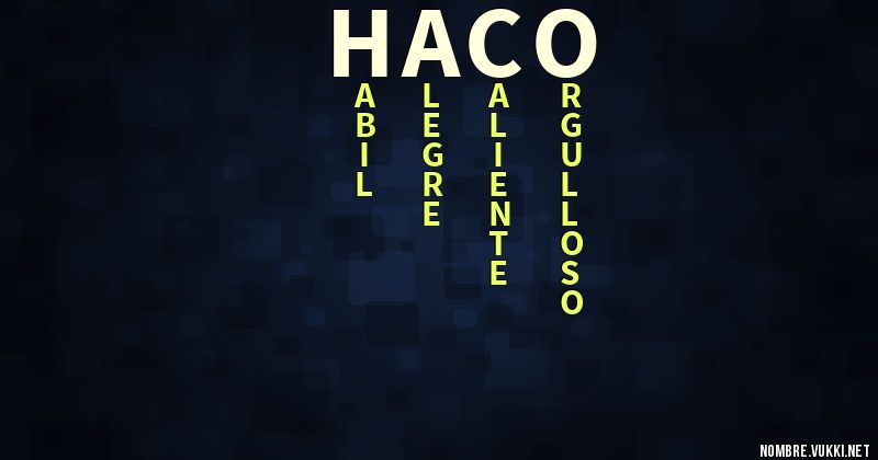 Qué significa haco