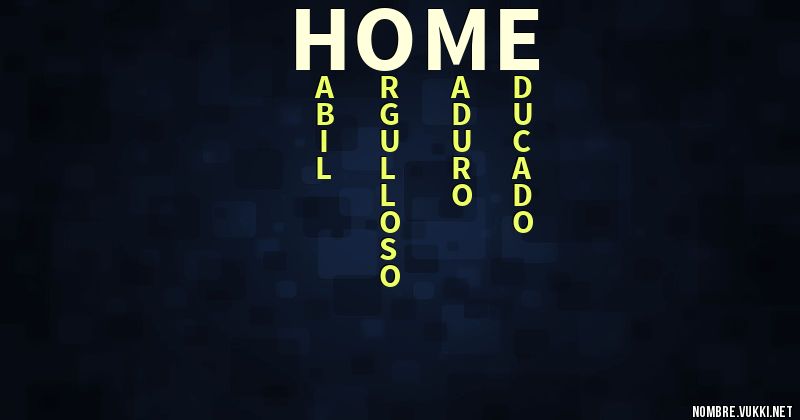 Qué significa home