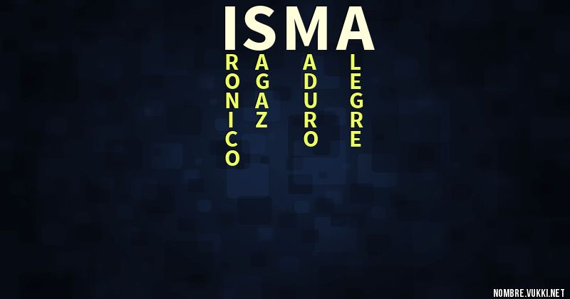 Qué significa isma
