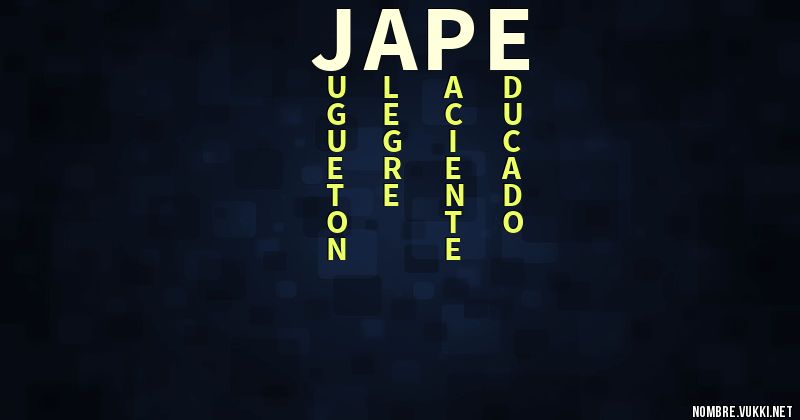 Qué significa jape