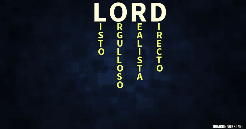 Qué significa lord