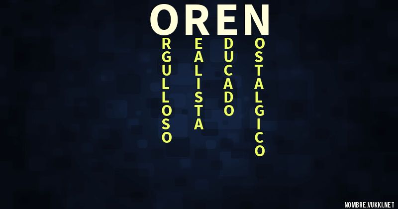 Qué significa oren