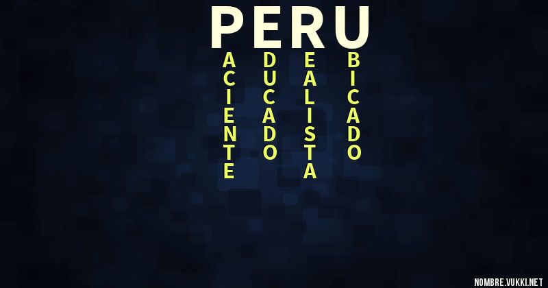 Qué significa perú