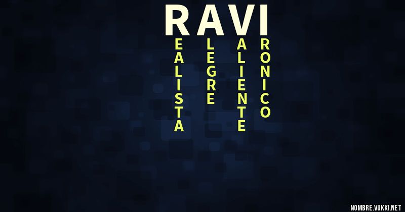 Qué significa ravi