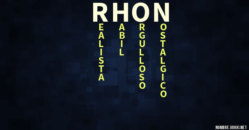 Qué significa rhon
