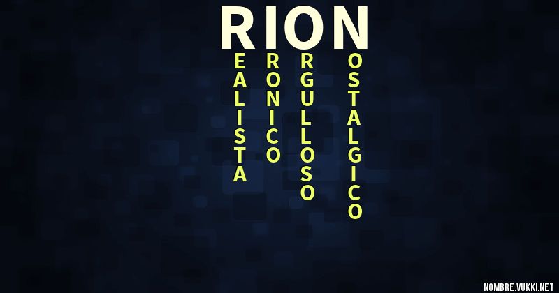 Qué significa rion