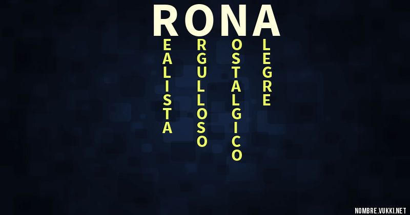 Qué significa rona