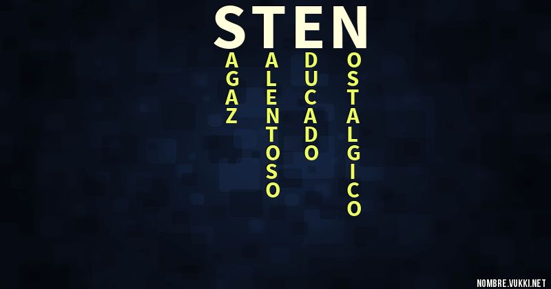 Qué significa sten