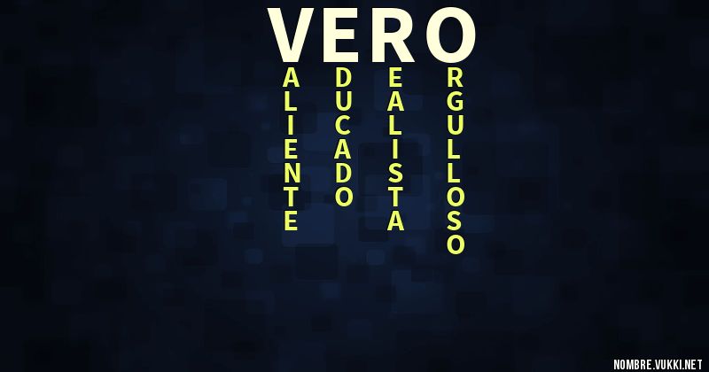 Qué significa vero