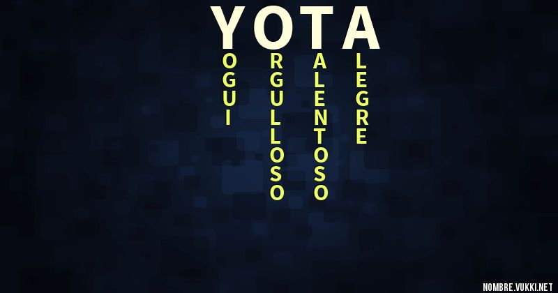 Qué significa yota