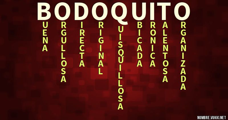 Qué significa bodoquito