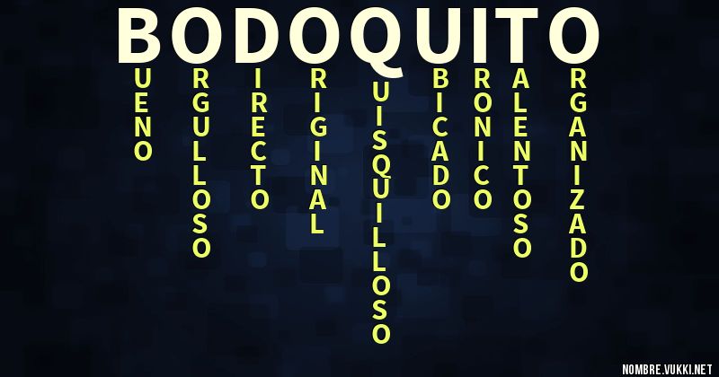 Qué significa bodoquito