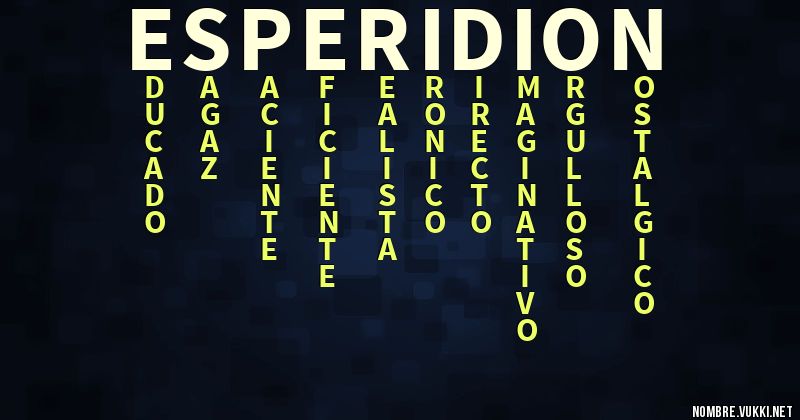 Qué significa esperidion
