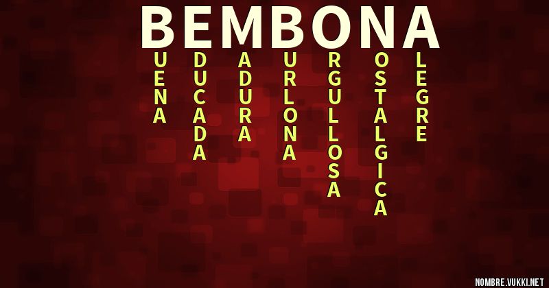 Qué significa bembona