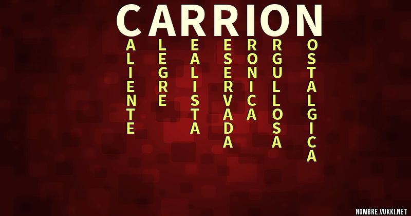 Qué significa carrion