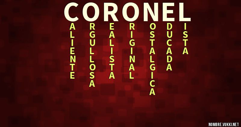 Qué significa coronel