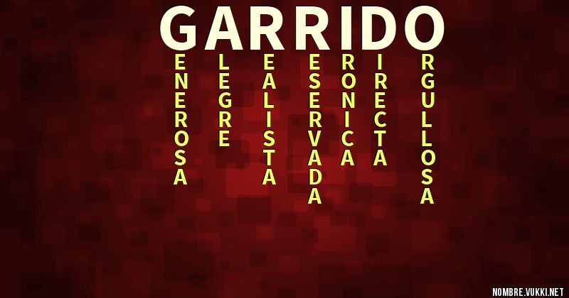 Qué significa garrido