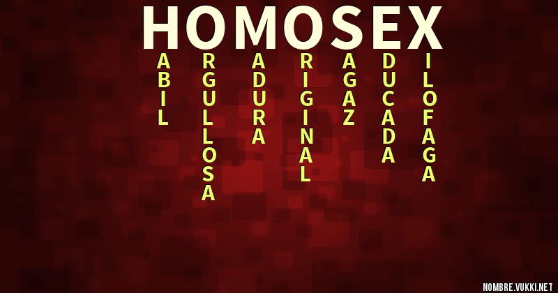 Qué significa homosex