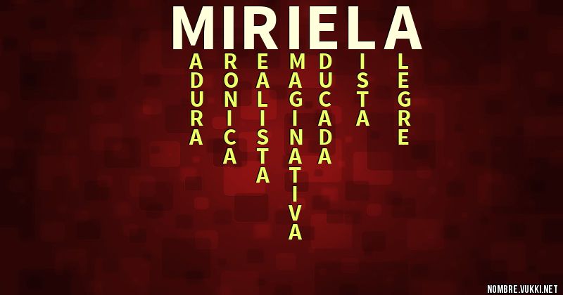 Qué significa miriela