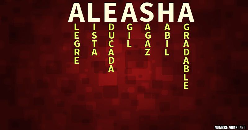 Qué significa aleasha