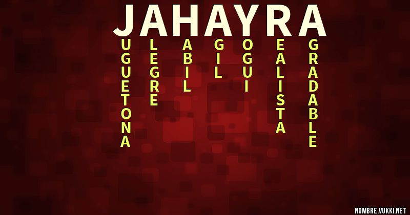 Qué significa jahayra