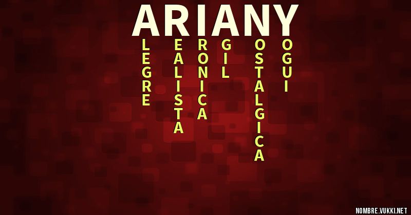 Qué significa ariany