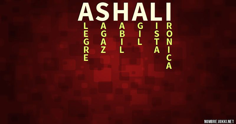 Qué significa ashali