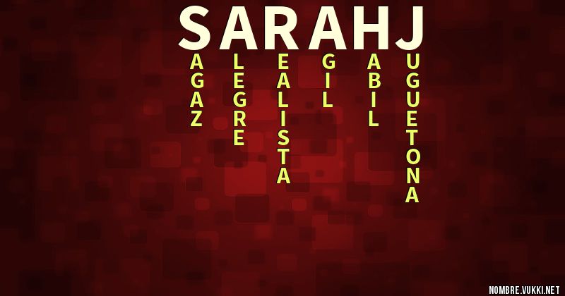 Qué significa sarahj