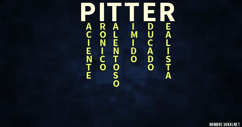Qué significa pitter