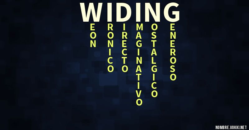 Qué significa widing
