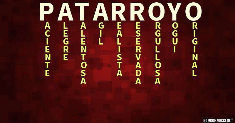 Qué significa patarroyo