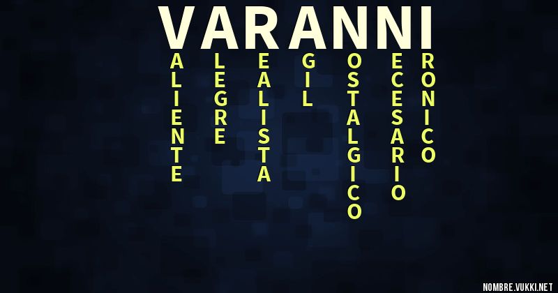 Qué significa varanni