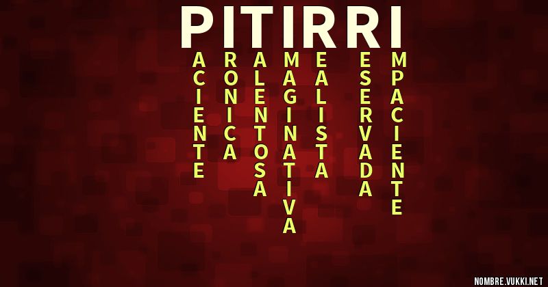 Qué significa pitirri