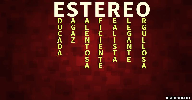 Qué significa estereo