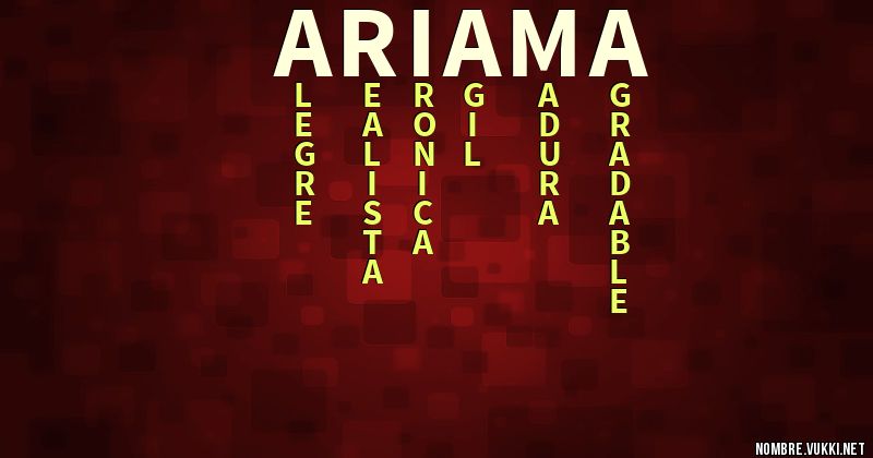 Qué significa ariama