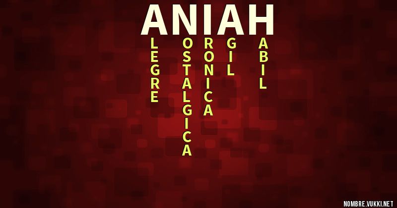 Qué significa aniah