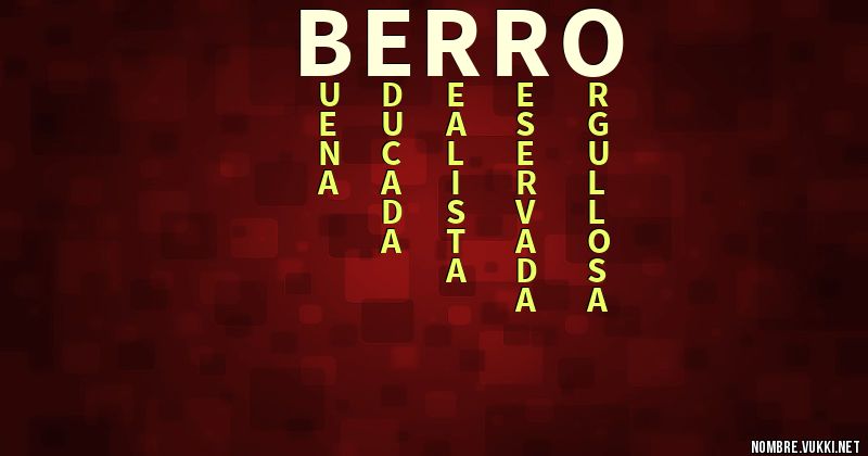 Qué significa berro